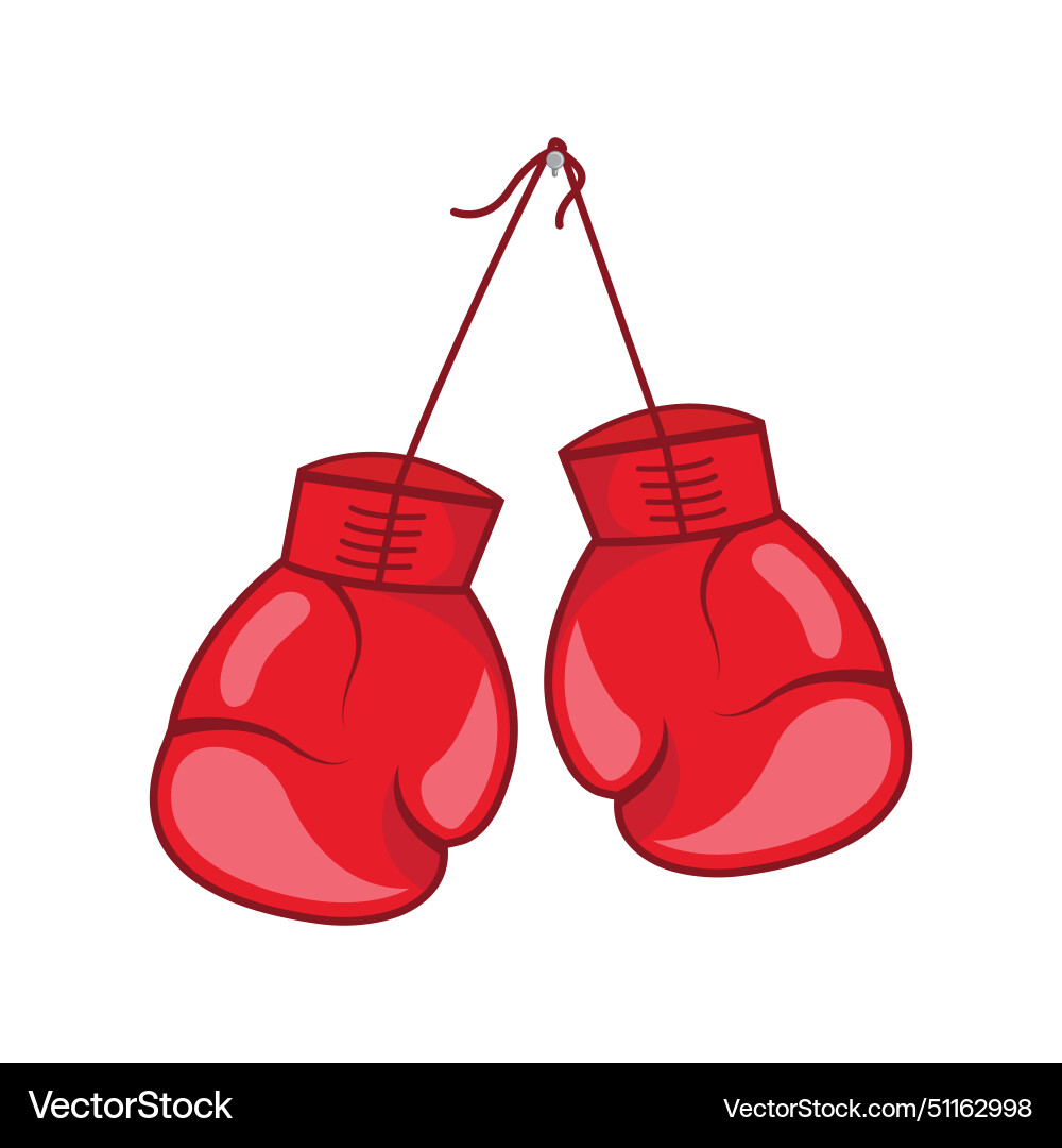 Boxing gloves hanging element concept design Vector Image
