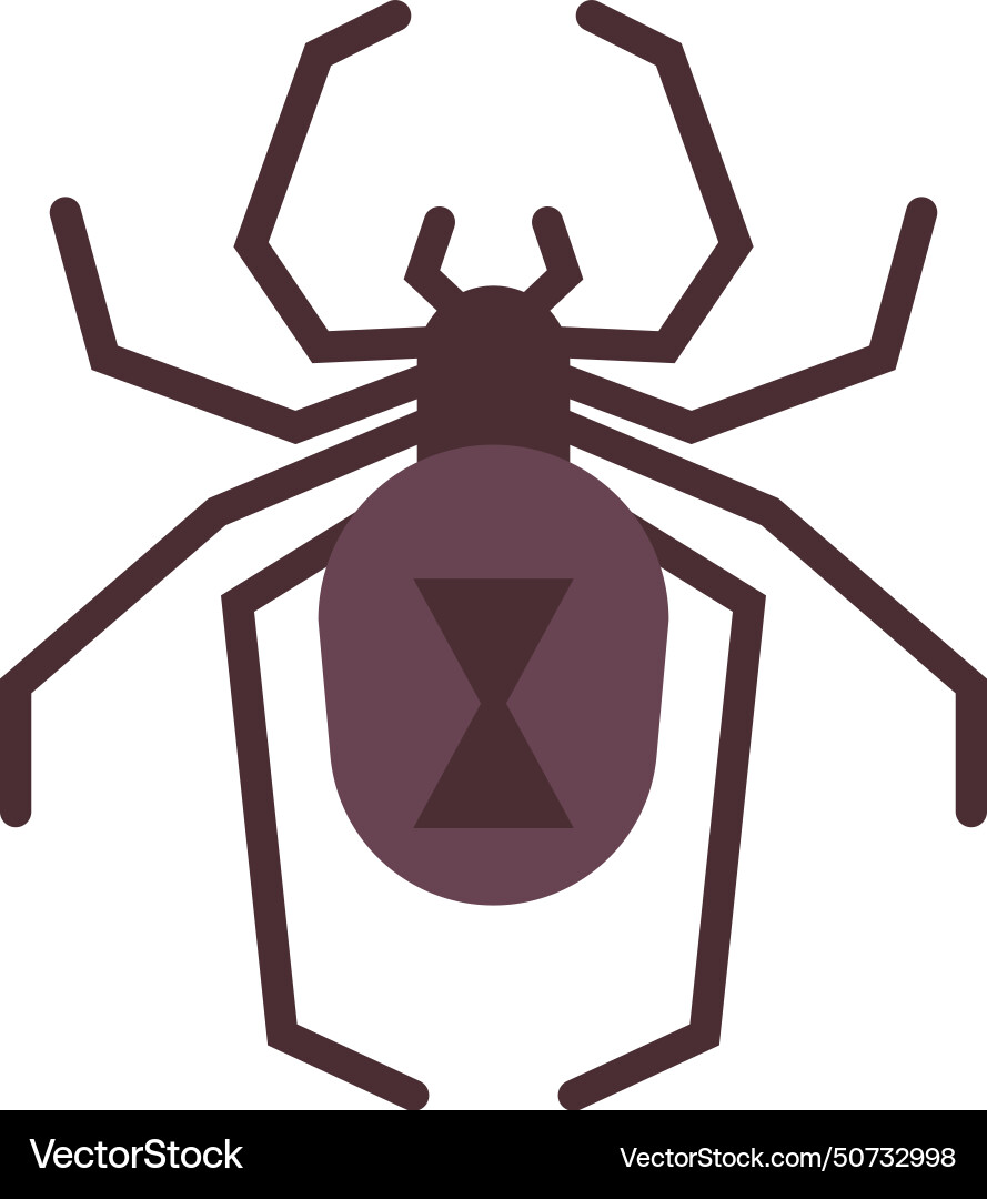 Deadly spider color icon dangerous biting insect Vector Image