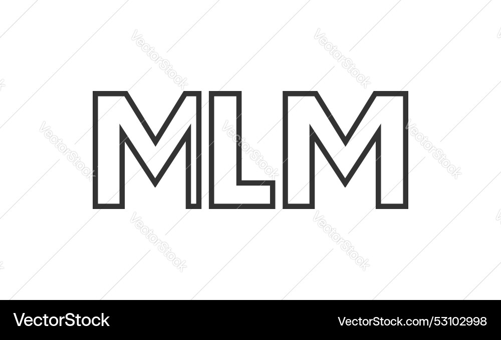 Mlm logo design template with strong and modern Vector Image