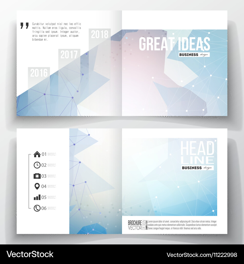 Modern Business Report Templates Royalty Free Vector Image