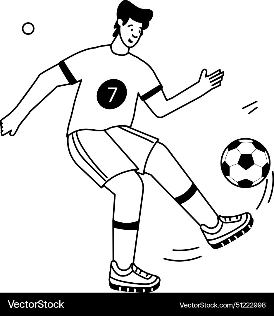 Soccer players flat Royalty Free Vector Image - VectorStock