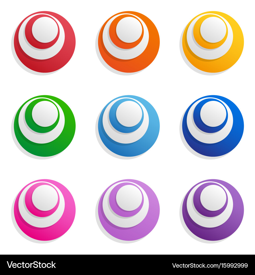 Abstract high-tech circles isolated objects Vector Image
