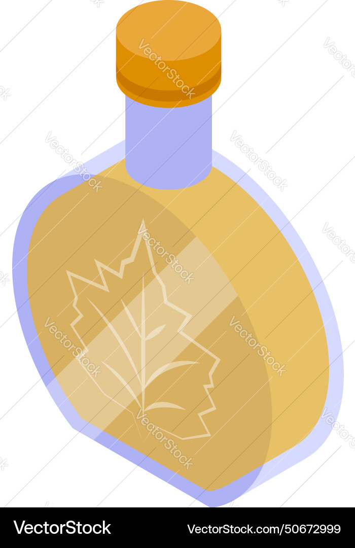 Maple tree nectar jar icon isometric Royalty Free Vector