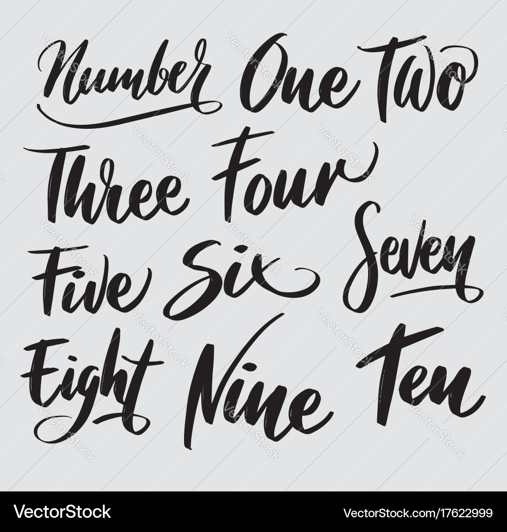 Numbers Number 1234567890 Vector Images (34)