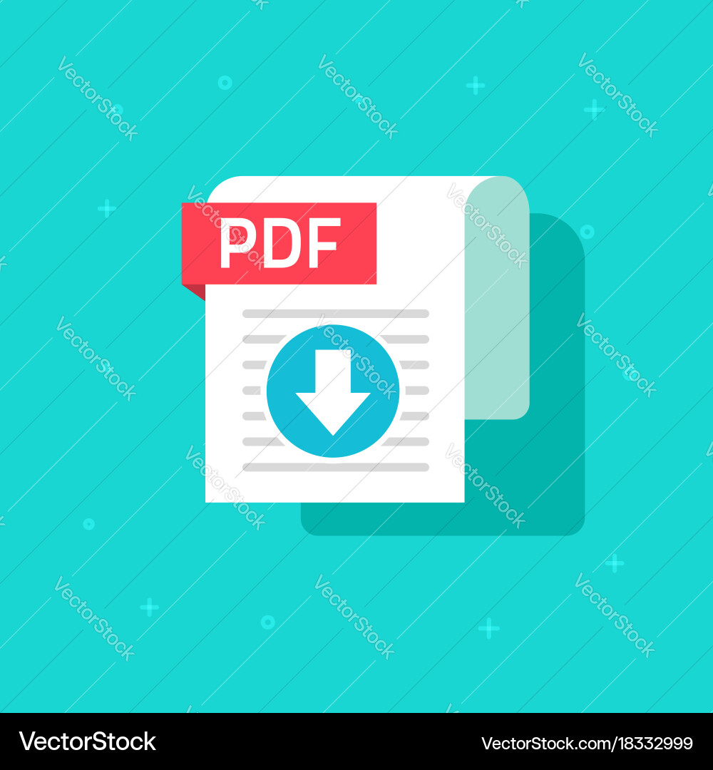 PDF Download Icon Royalty Free Vector Image - VectorStock