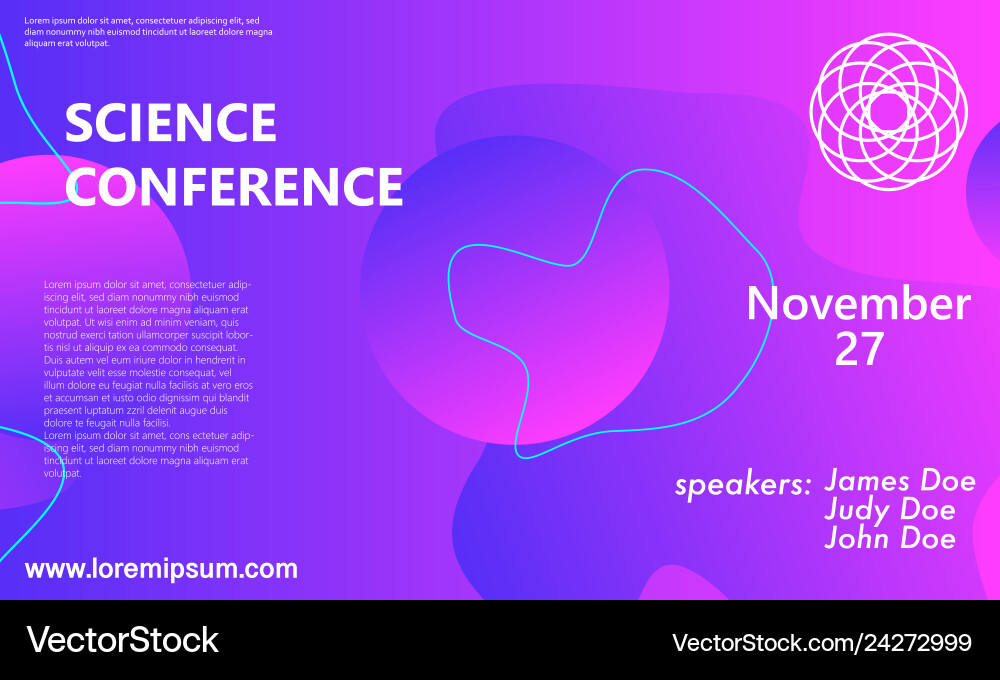 Science conference invitation design template – Royalty-Free Vector ...