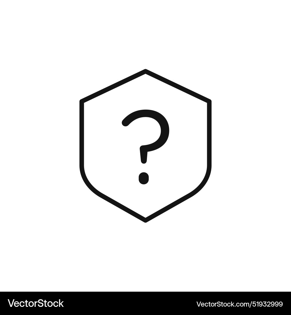 Shield interrogation icon series security Vector Image