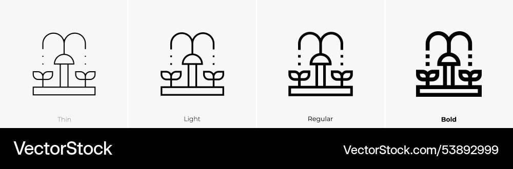 Sprinkle icon thin light regular and bold style Vector Image