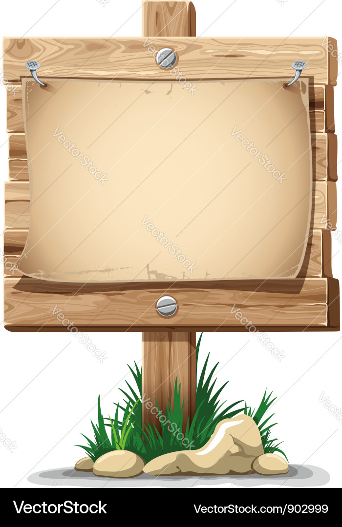 Wooden signpost Royalty Free Vector Image - VectorStock
