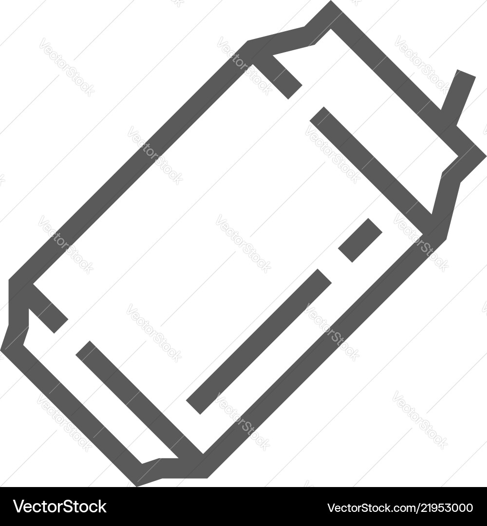 Aluminum can line icon Royalty Free Vector Image