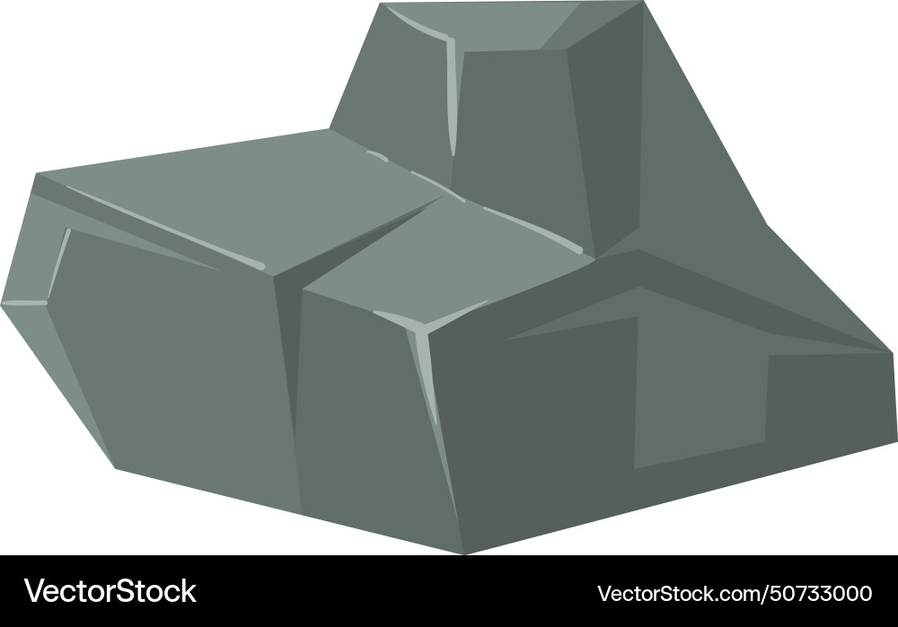 Cartoon rock natural stone game landscape element Vector Image