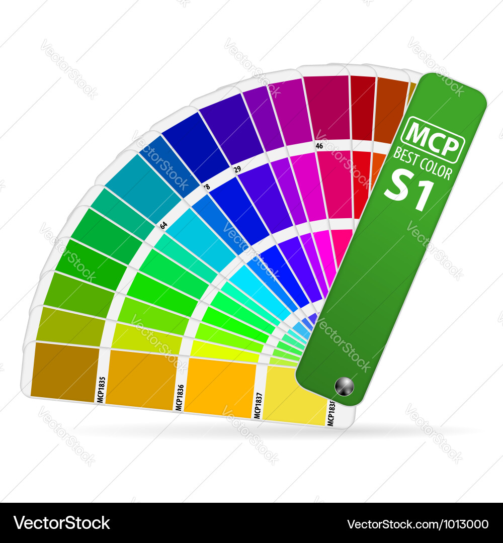Color Palette Swatch Guide Royalty Free Vector Image