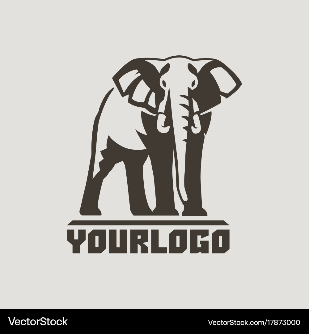 Elephants logo sign Royalty Free Vector Image - VectorStock