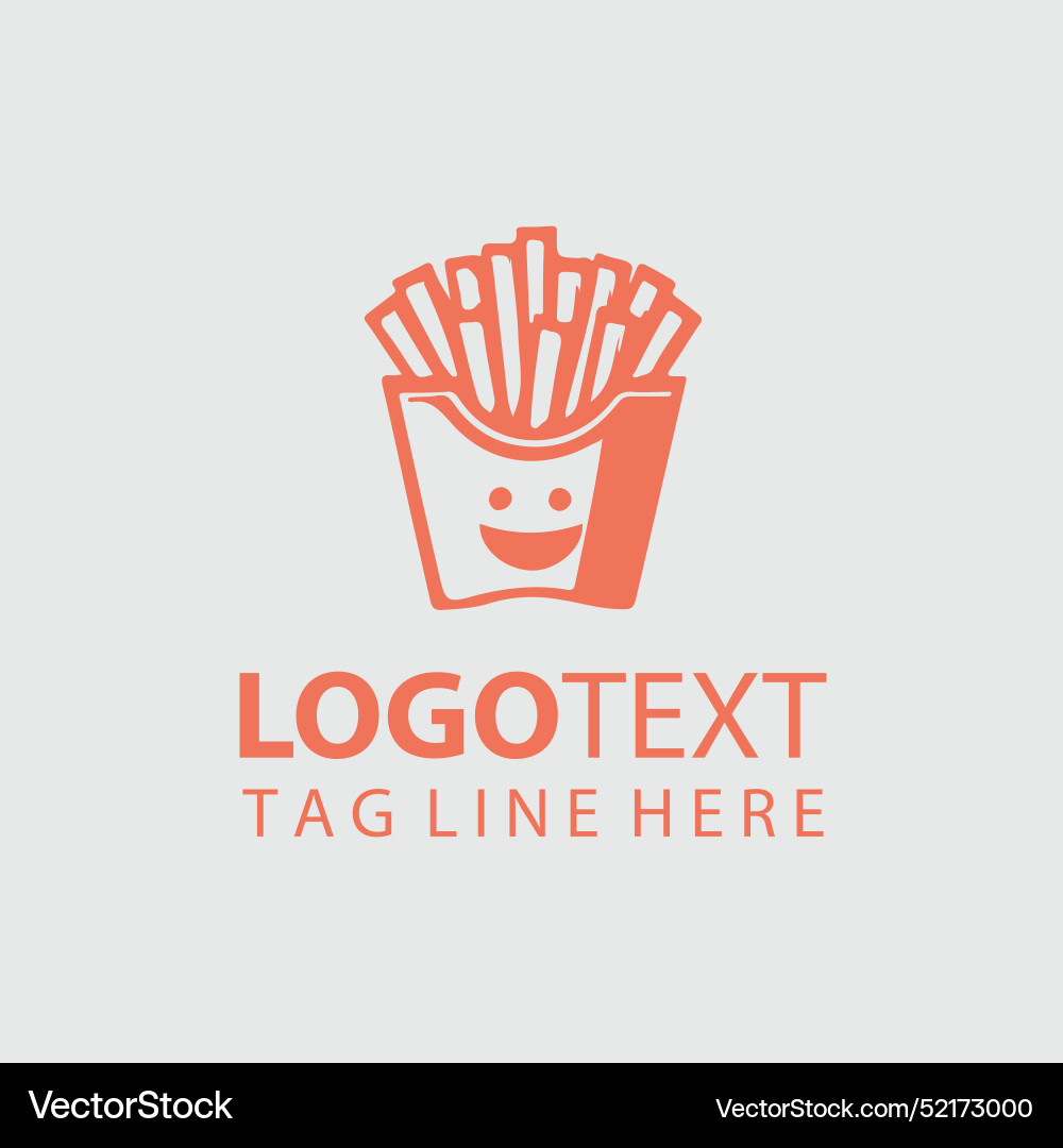 French fries logo Royalty Free Vector Image - VectorStock