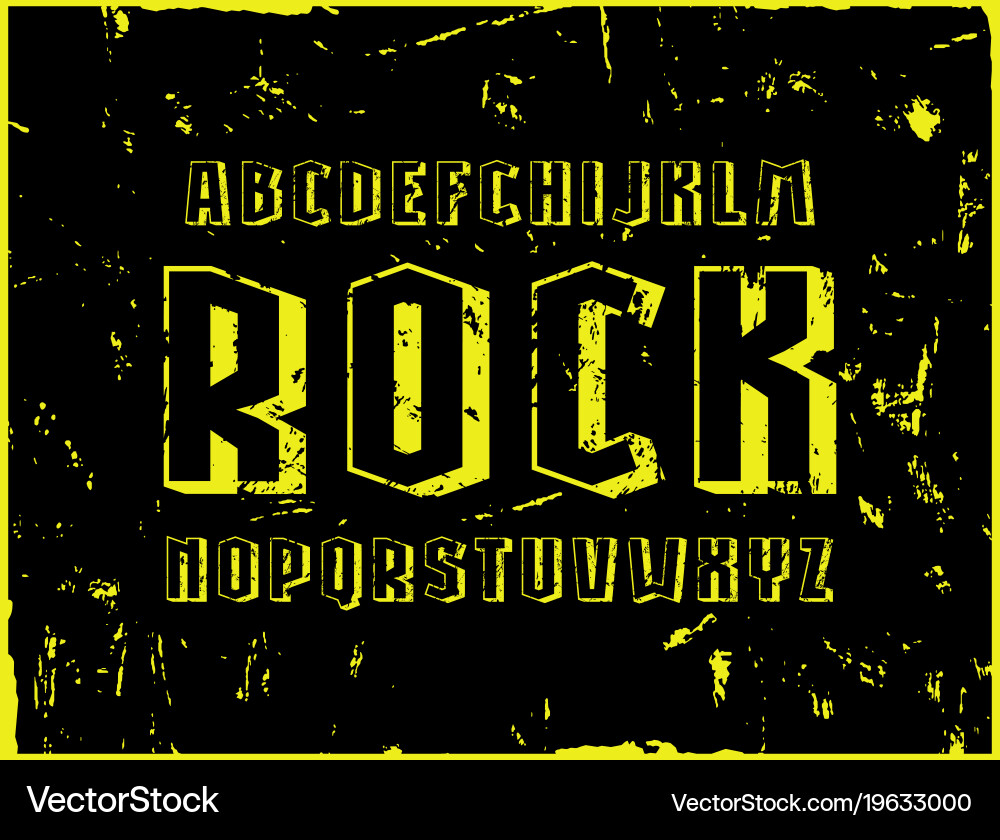 Geometric sans serif bulk font Royalty Free Vector Image