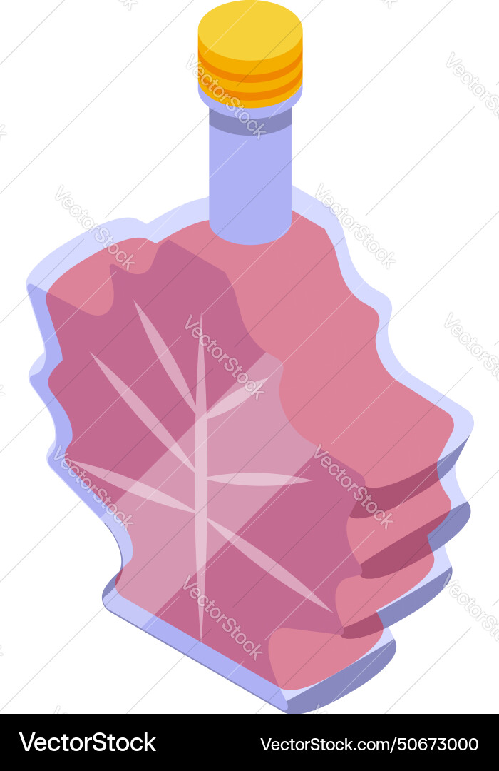 Maple essence syrup product icon isometric Vector Image