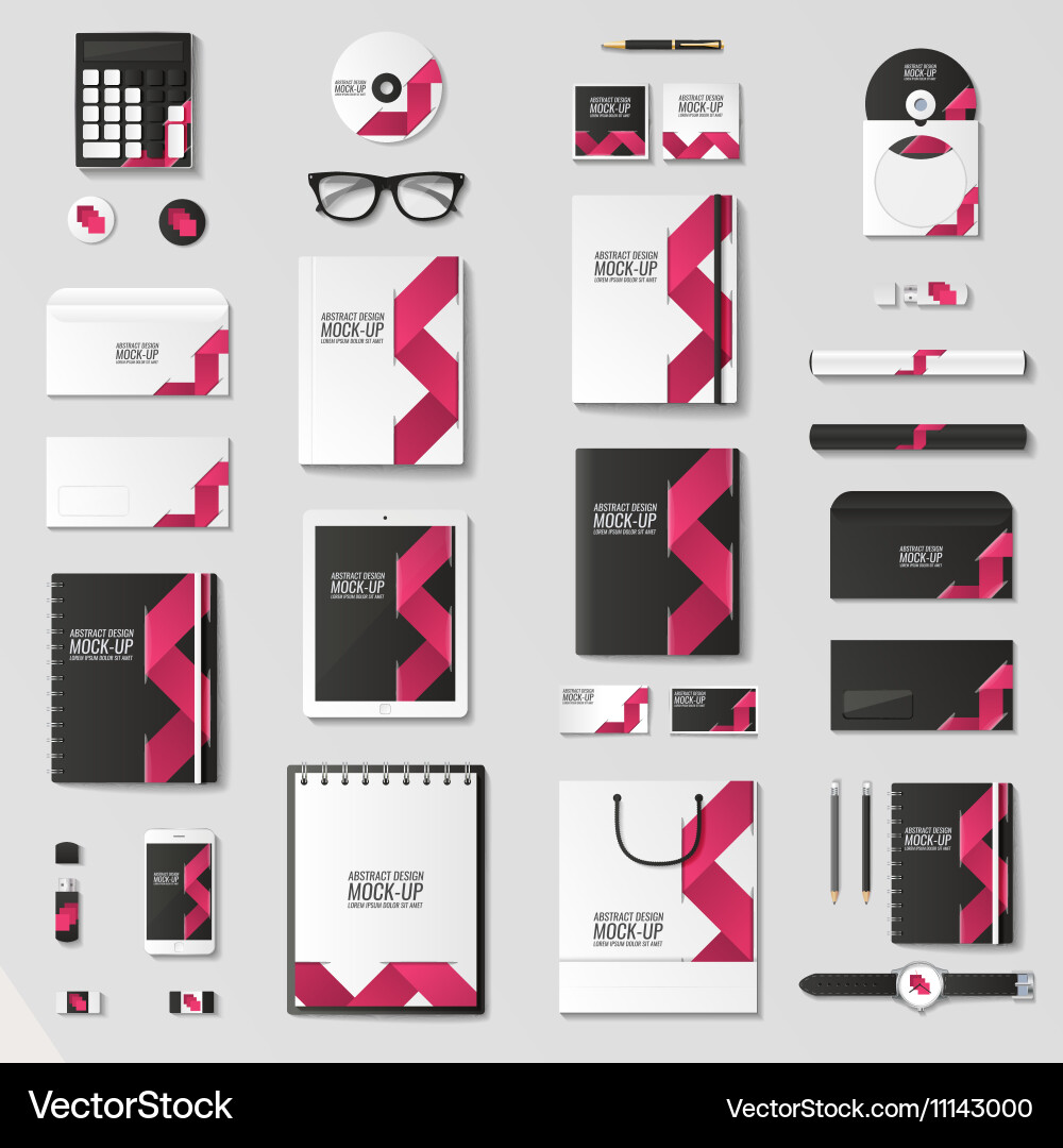 Mock up set Royalty Free Vector Image - VectorStock