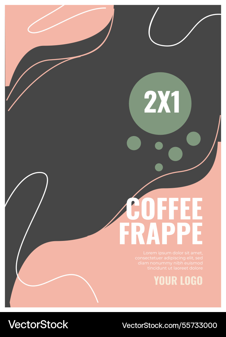 Poster template for coffee shop Royalty Free Vector Image