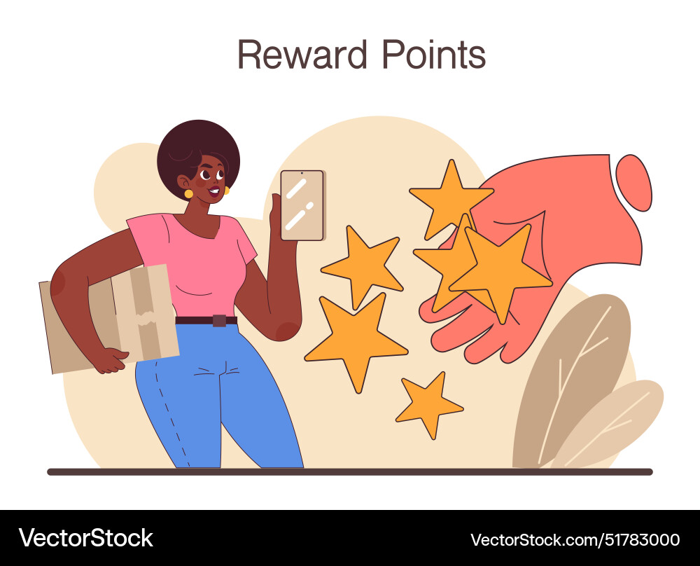 Reward points loyalty program commercial Vector Image