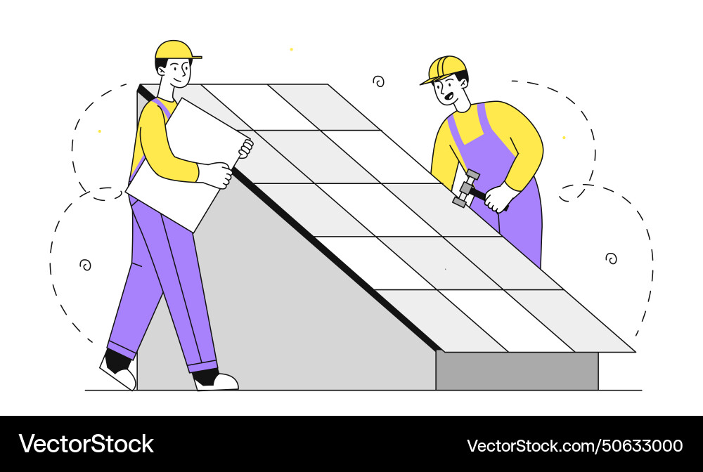 Roof construction simple Royalty Free Vector Image