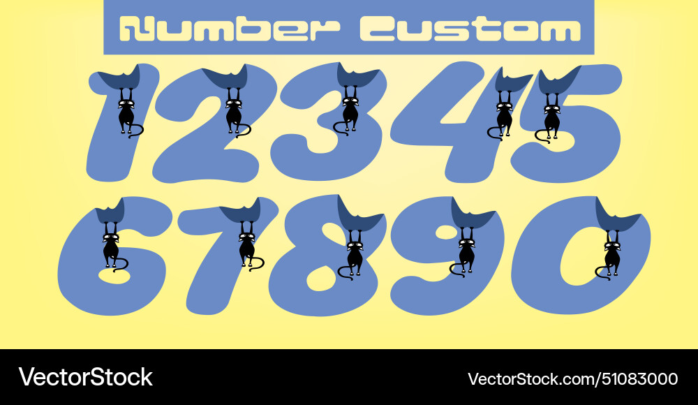 Set Numbers Royalty Free Vector Image Vectorstock 