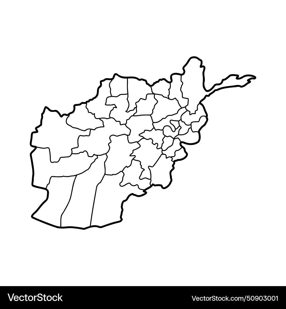 Afghanistan map scribble sketch Royalty Free Vector Image