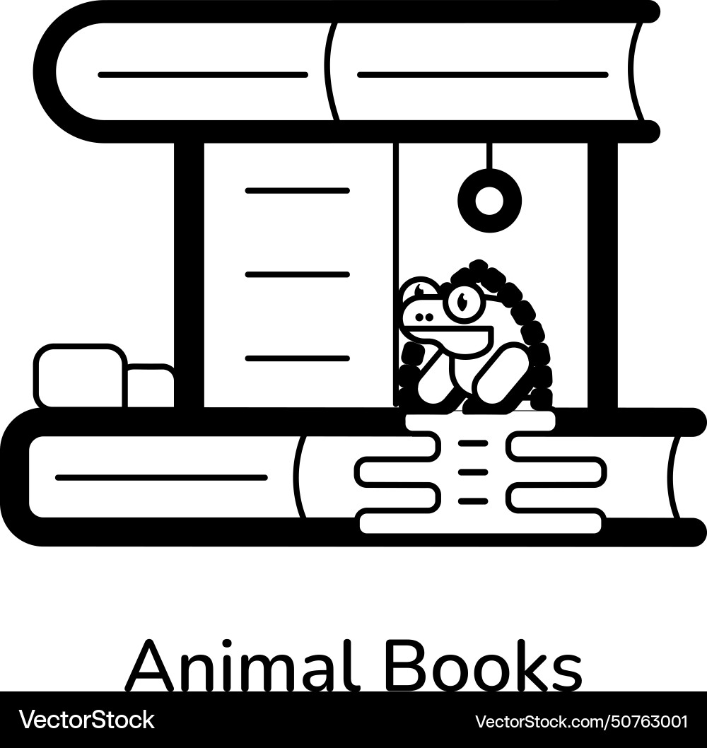 Animal books Royalty Free Vector Image - VectorStock