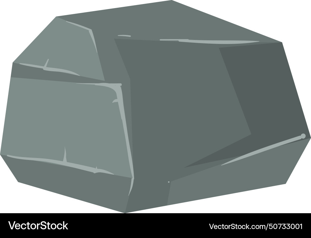 Cartoon Stone Boulder Royalty Free Vector Image