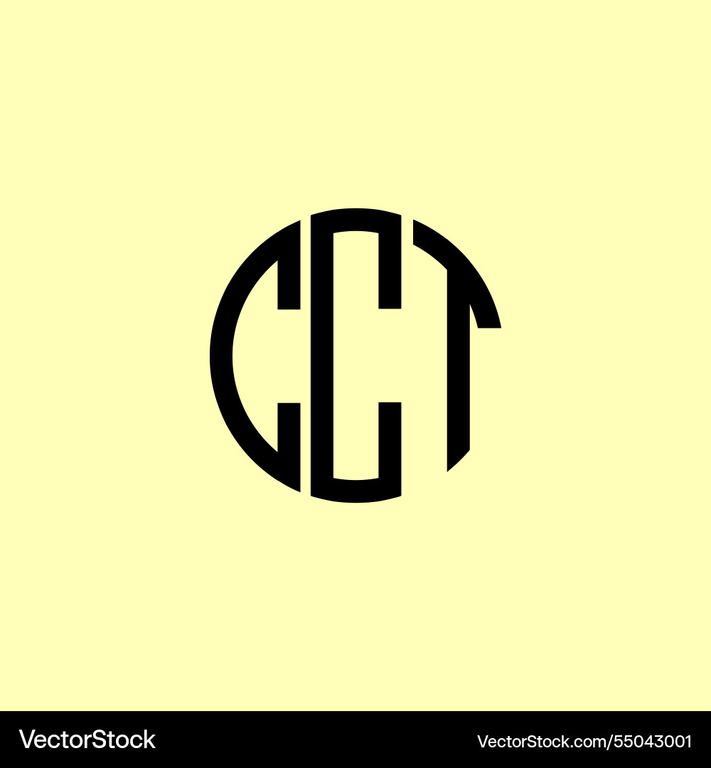 Creative rounded initial letters cct logo Vector Image