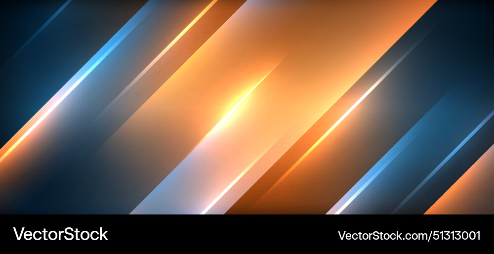 Neon dynamic diagonal light rays background Vector Image