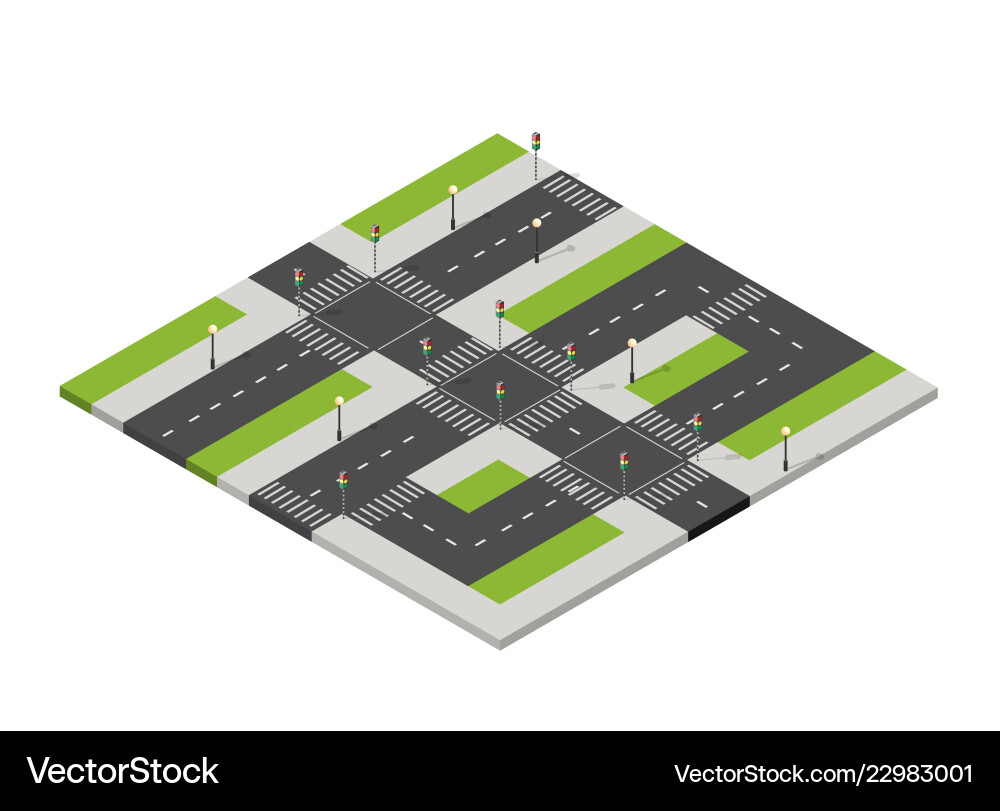 Perspective view from above Royalty Free Vector Image