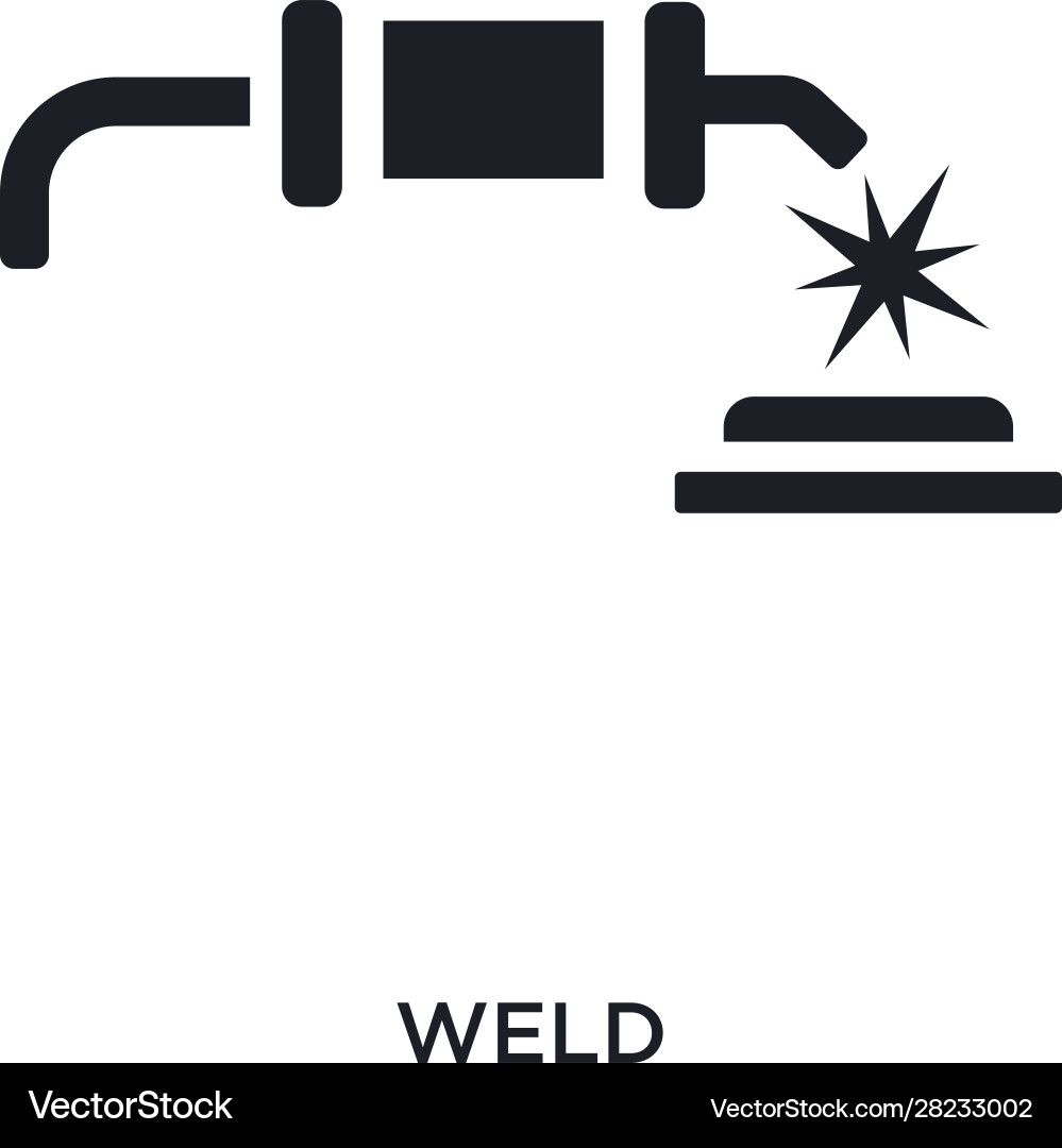 Black weld isolated icon simple element from Vector Image