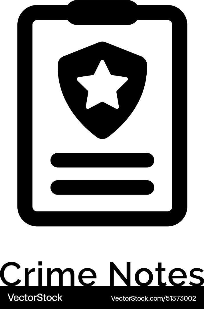 Crime notes icon Royalty Free Vector Image - VectorStock
