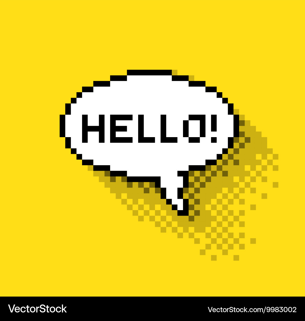 Hello bubble Royalty Free Vector Image - VectorStock