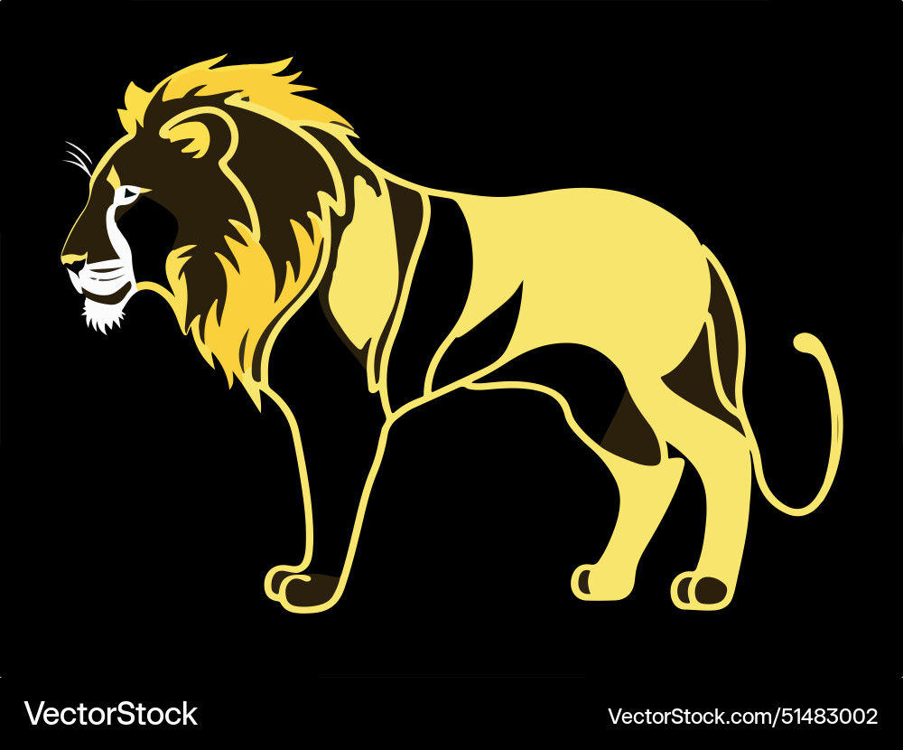 Lion simple Royalty Free Vector Image - VectorStock