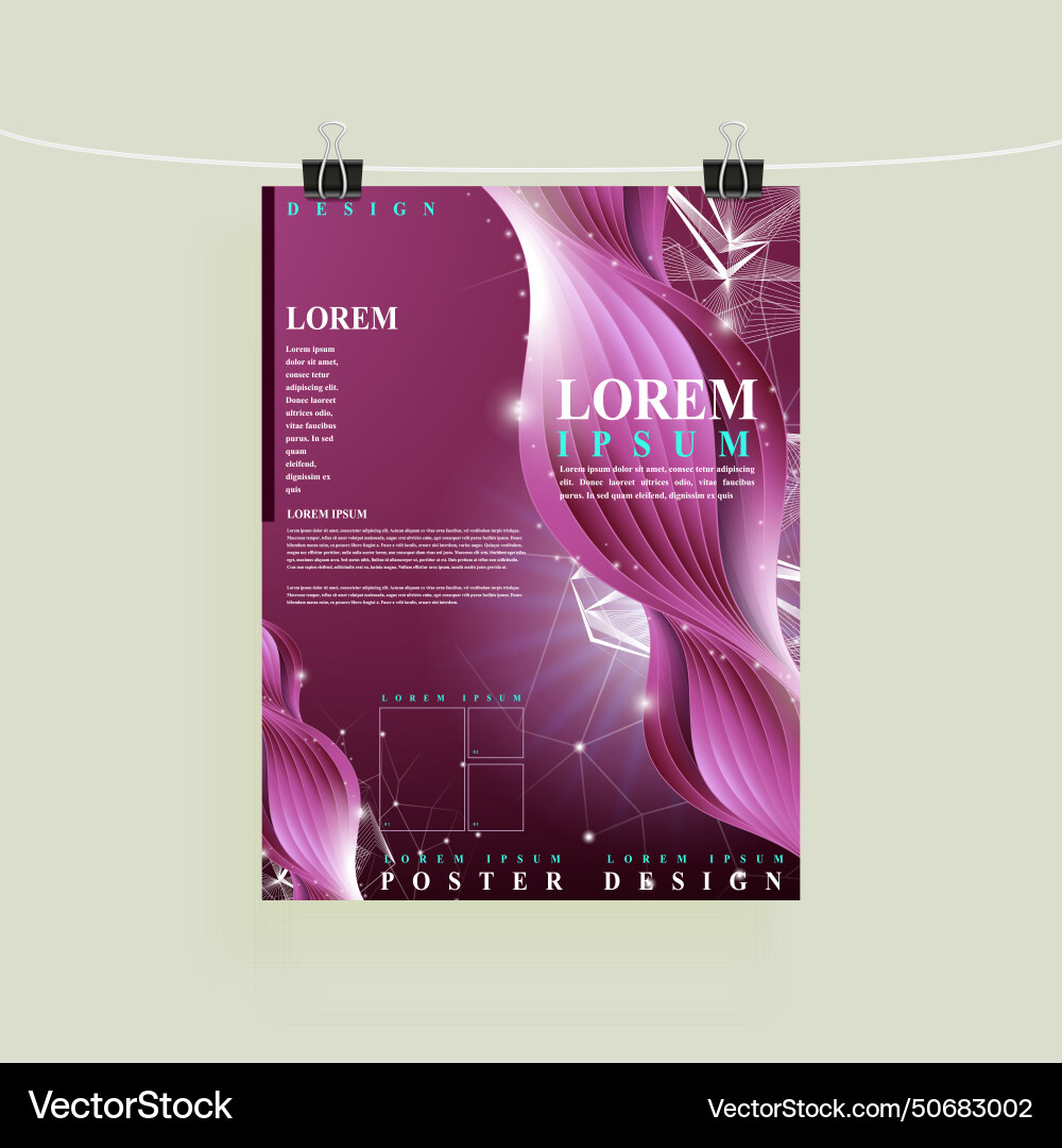 Modern poster template design Royalty Free Vector Image