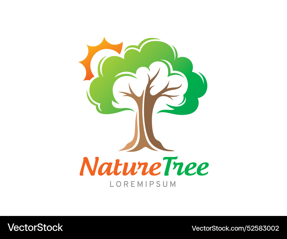 Nature tree logo symbol or icon template Vector Image