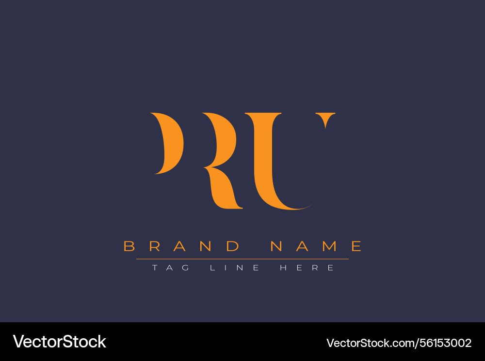 Pru abstract letter logo design Royalty Free Vector Image