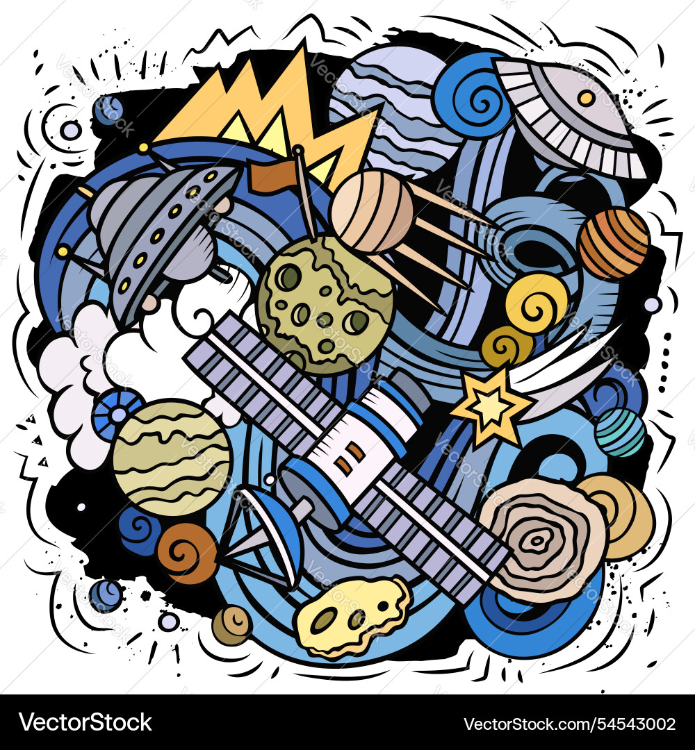 Space cartoon Royalty Free Vector Image - VectorStock