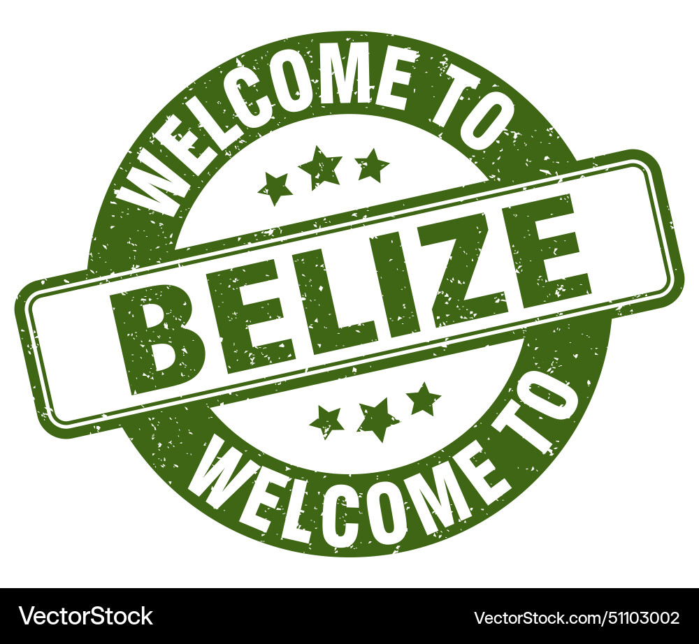 Welcome to belize stamp round sign Royalty Free Vector Image
