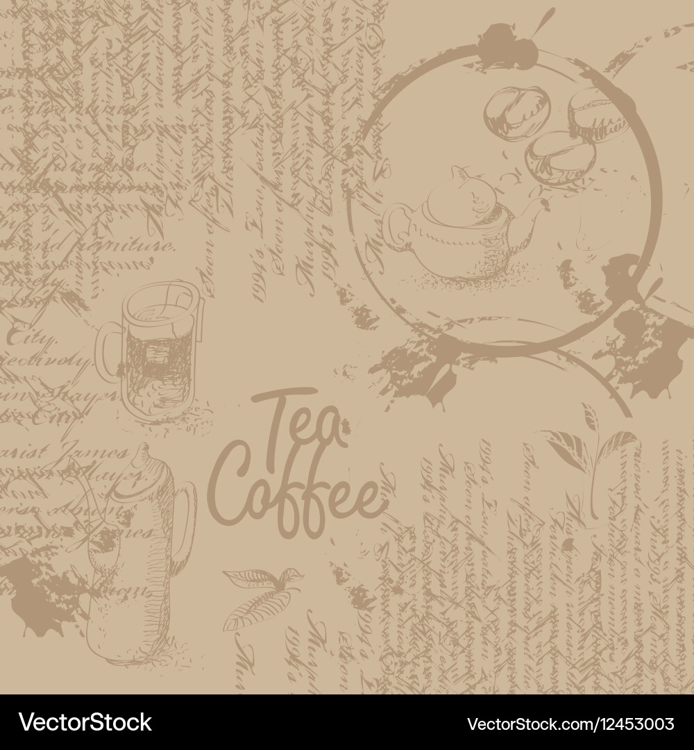 Coffee background with texture Royalty Free Vector Image