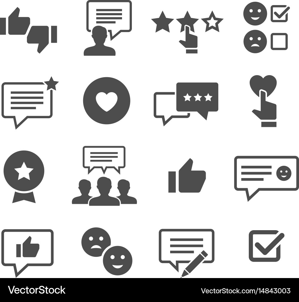 Customer Feedback Icon Set Royalty Free Vector Image