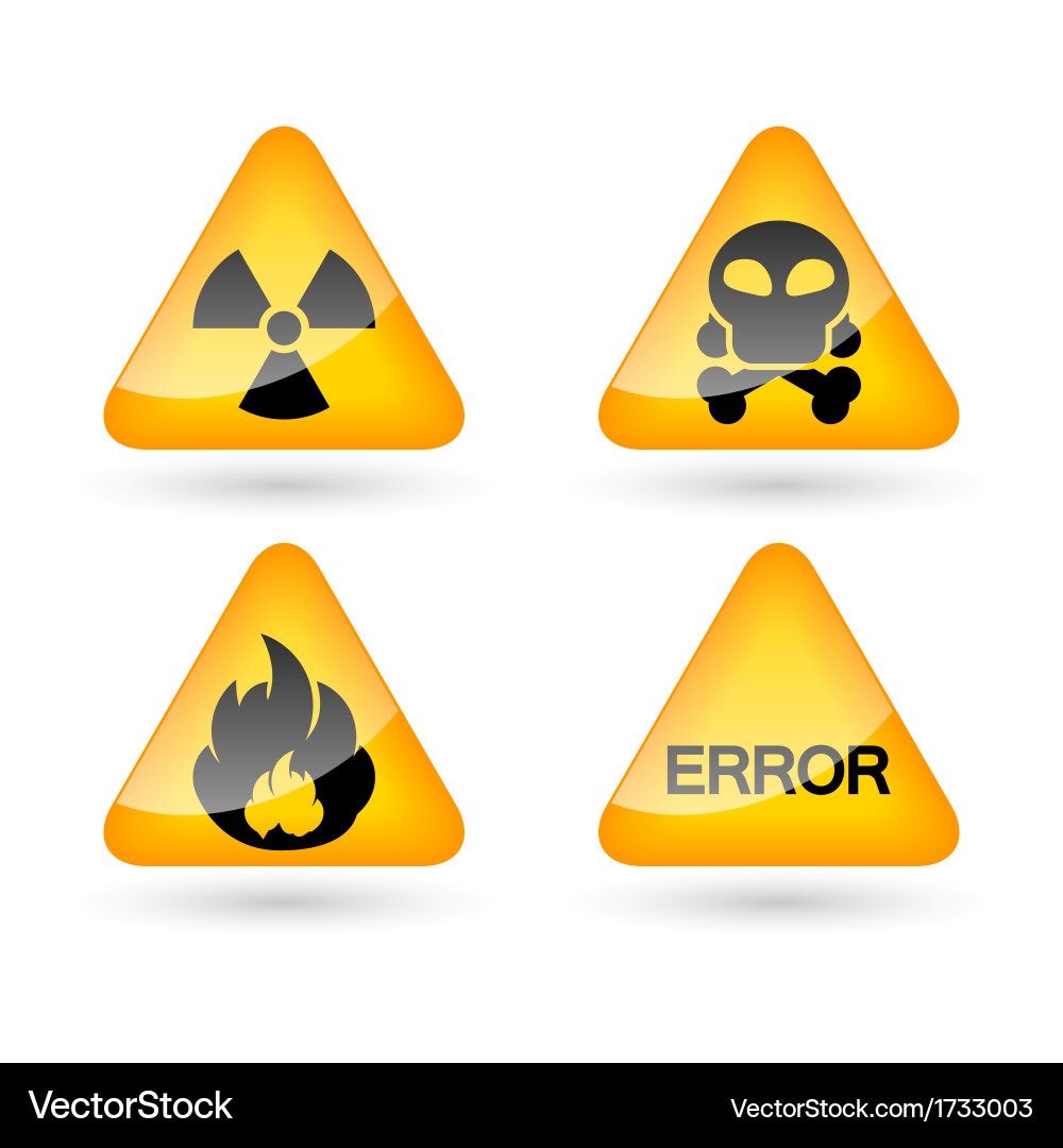 Danger sing set vol 2 Royalty Free Vector Image