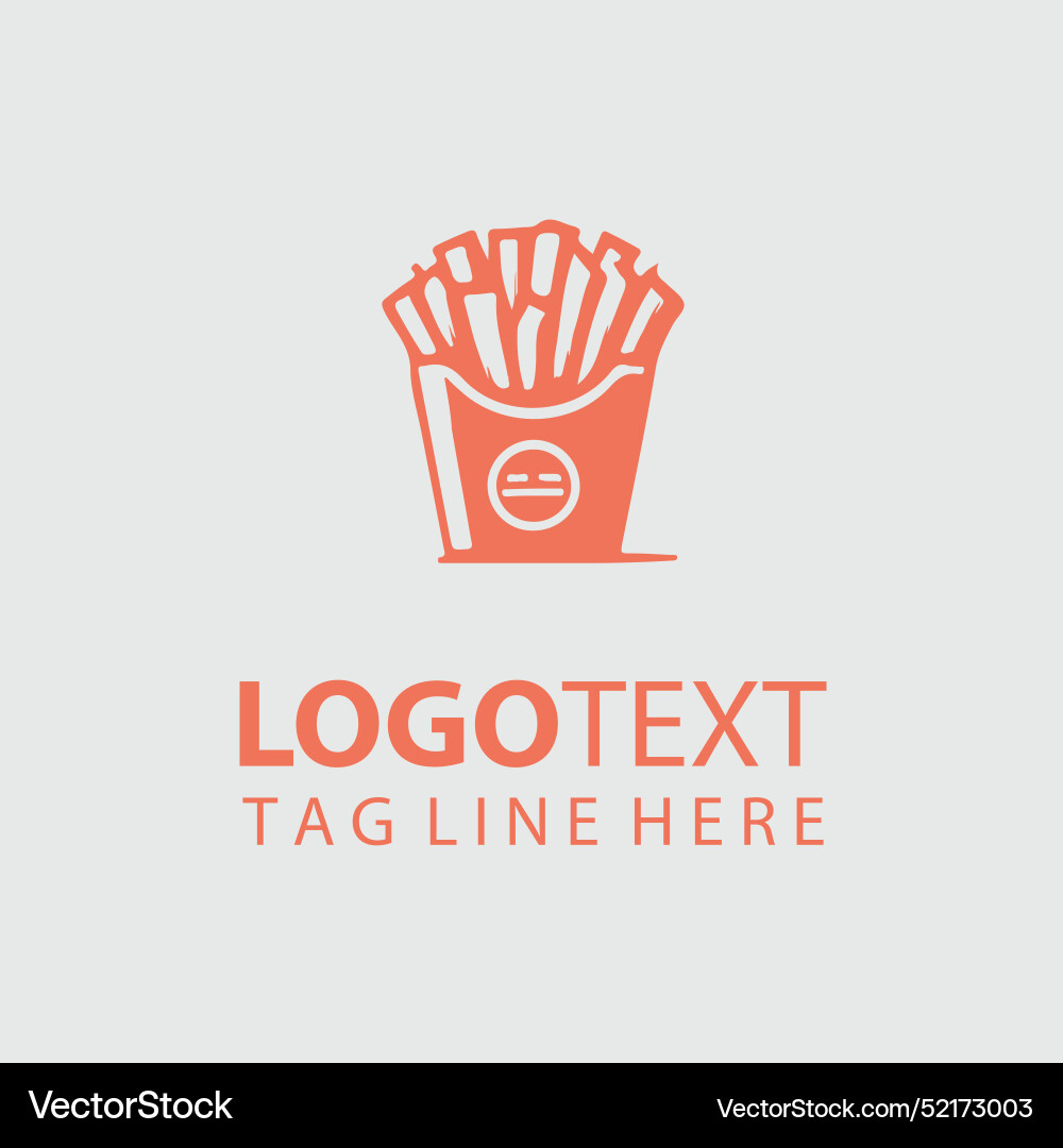 French fries logo Royalty Free Vector Image - VectorStock