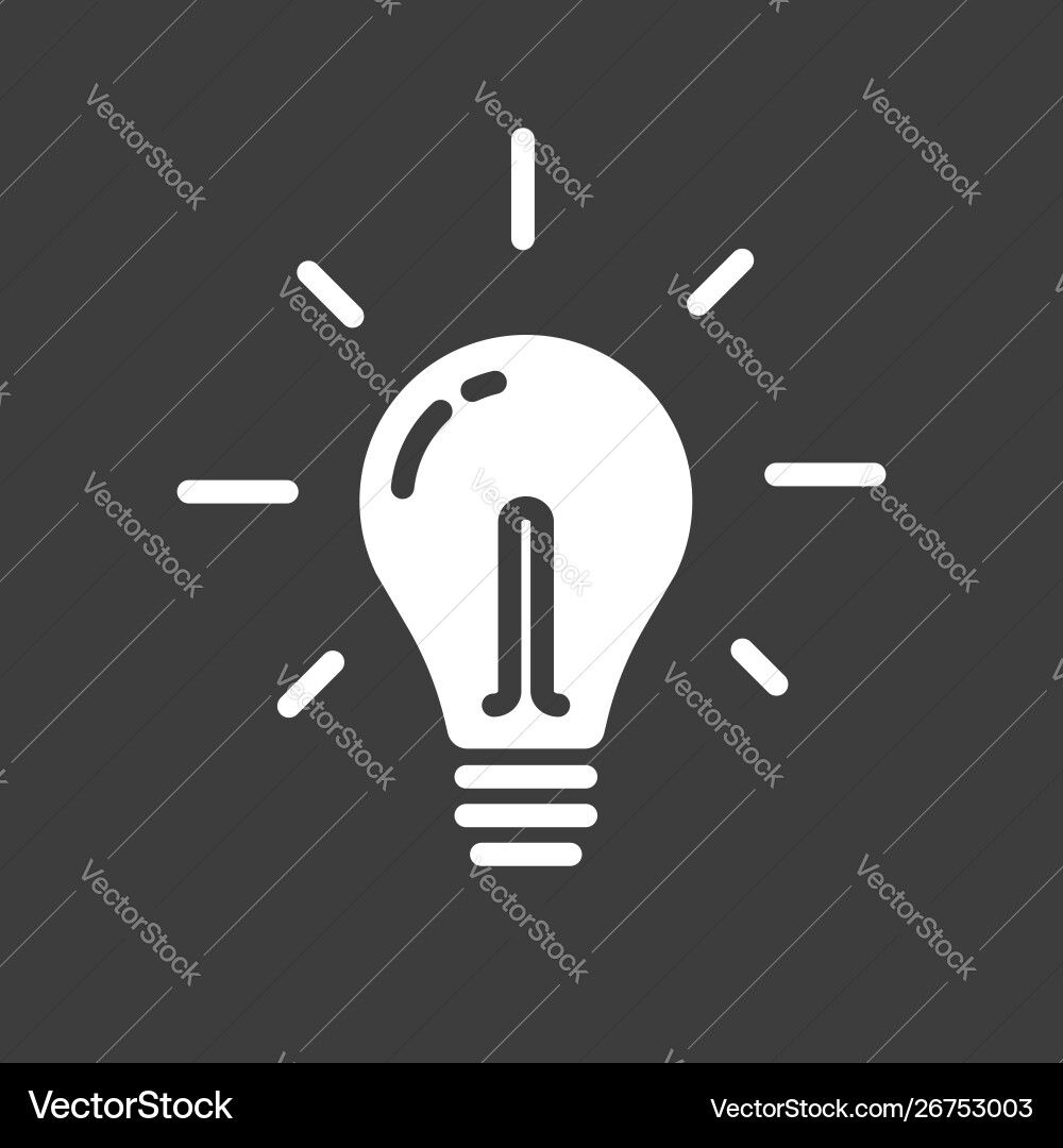 Lightbulb icon line outline art light bulb Vector Image