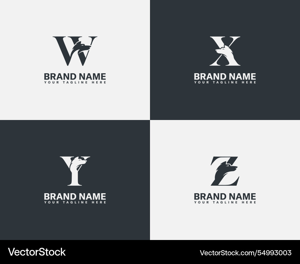 Alphabet Wolf Vector Images (over 580)