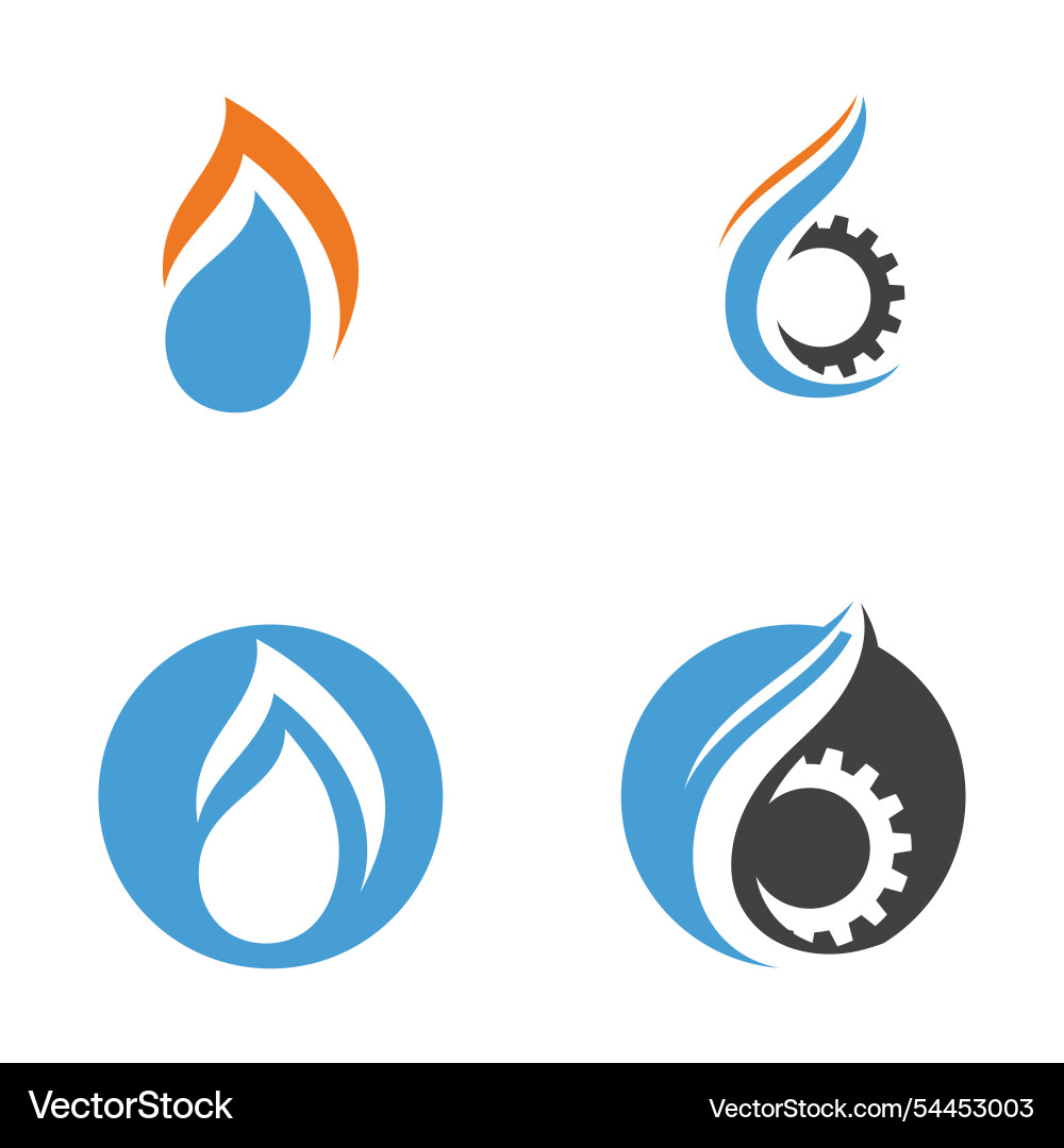 Oil gas and energy logo Royalty Free Vector Image