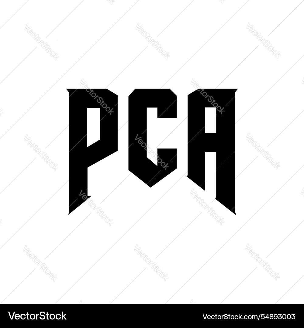 Pca Brief Logo Design für Technologieunternehmen Vektorbild