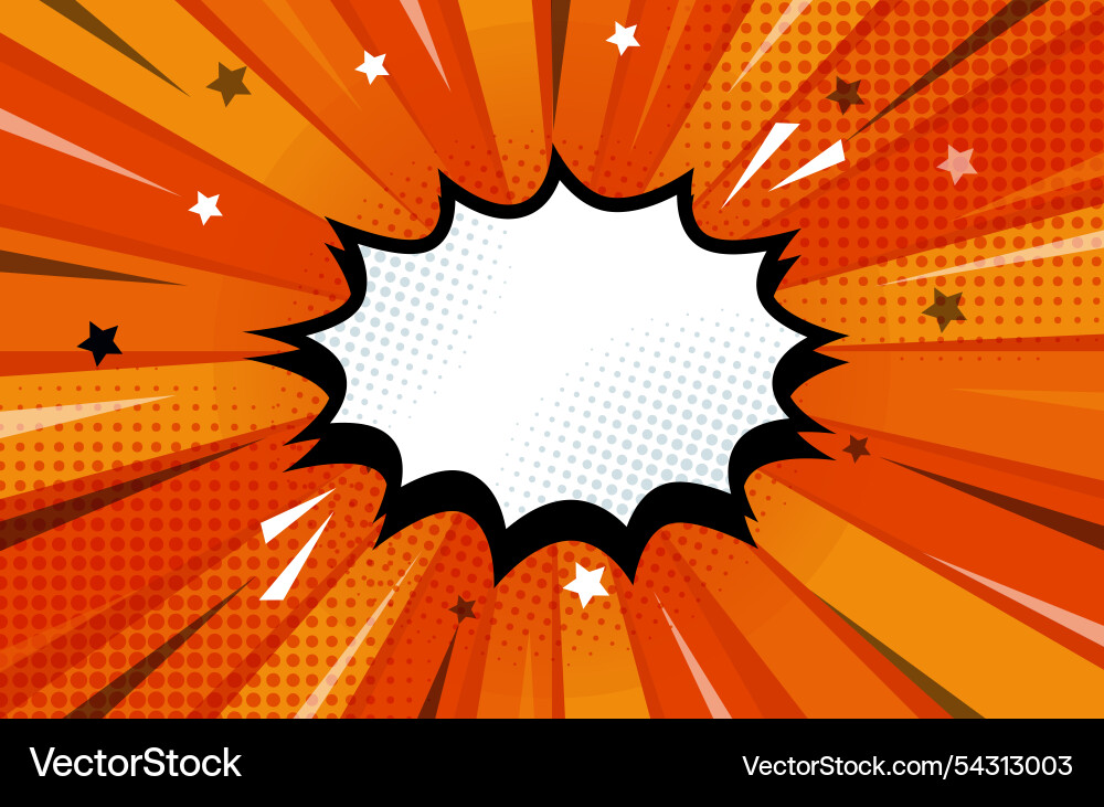 Pop Art Comic Background - Red Royalty Free Vector Image