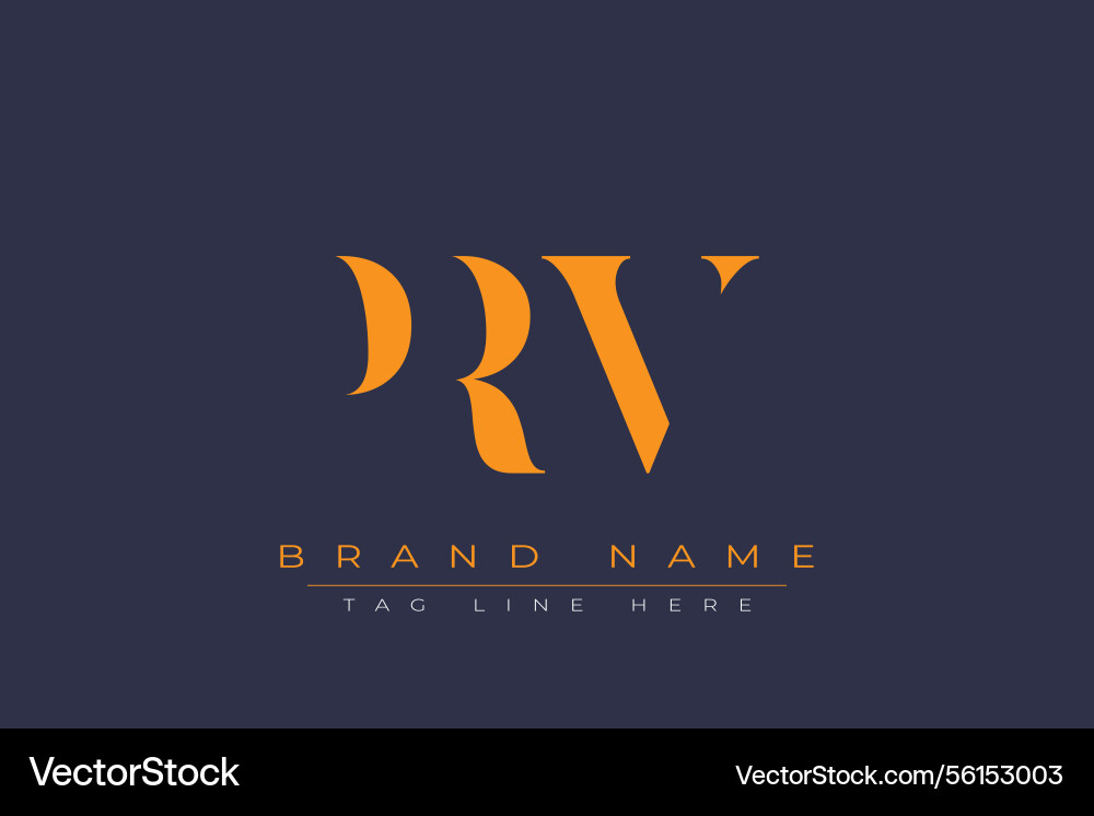 Prv abstract letter logo design Royalty Free Vector Image